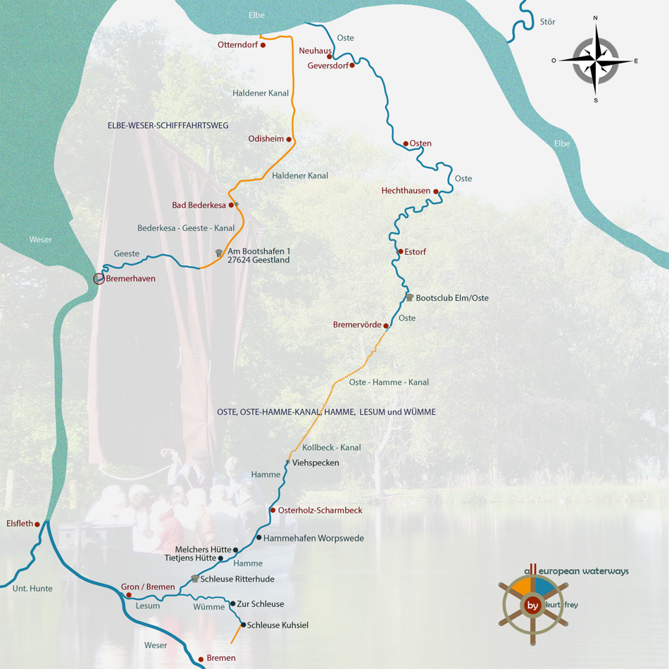 Schiffbare Gewässer, Flüsse, Kanäle, Wasserwege und Seen in Deutschland ...